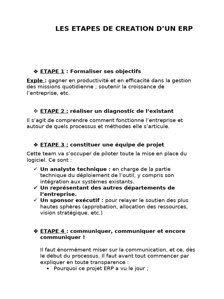 Les Etapes de Creation d | PDF