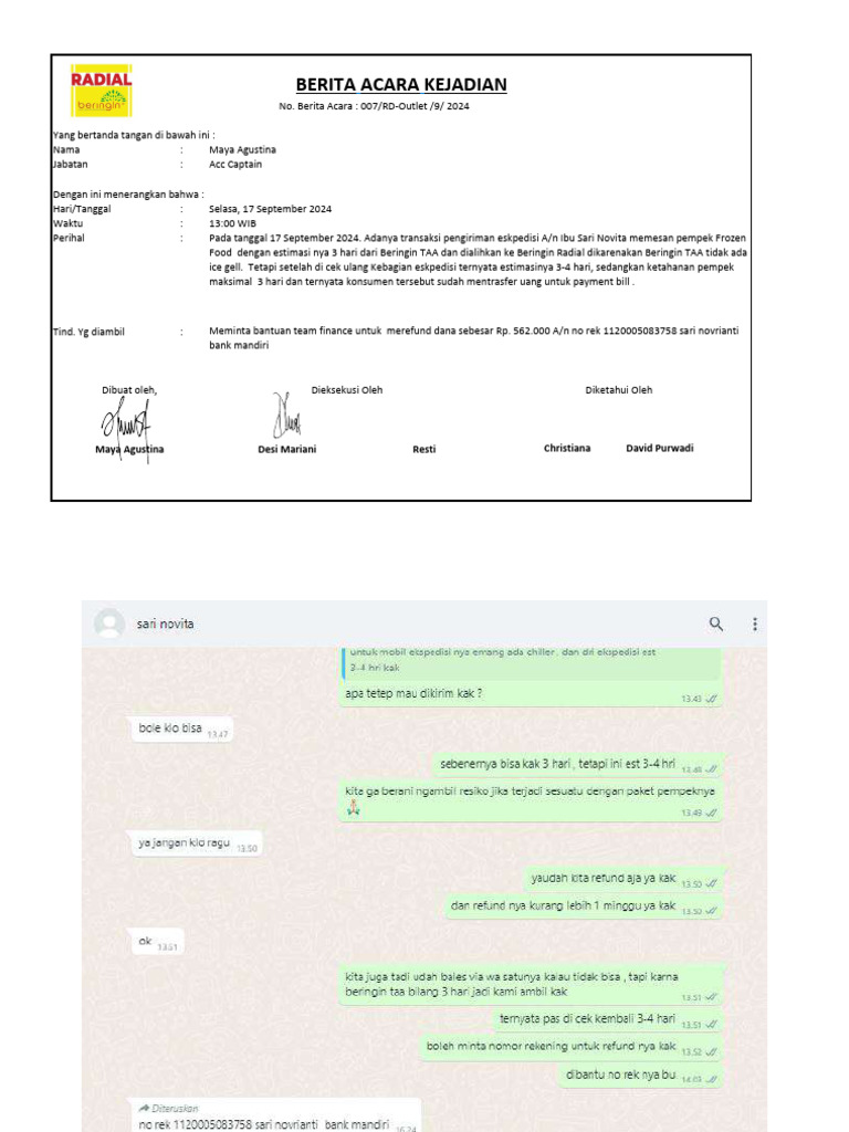 Ba Refund Sari | PDF