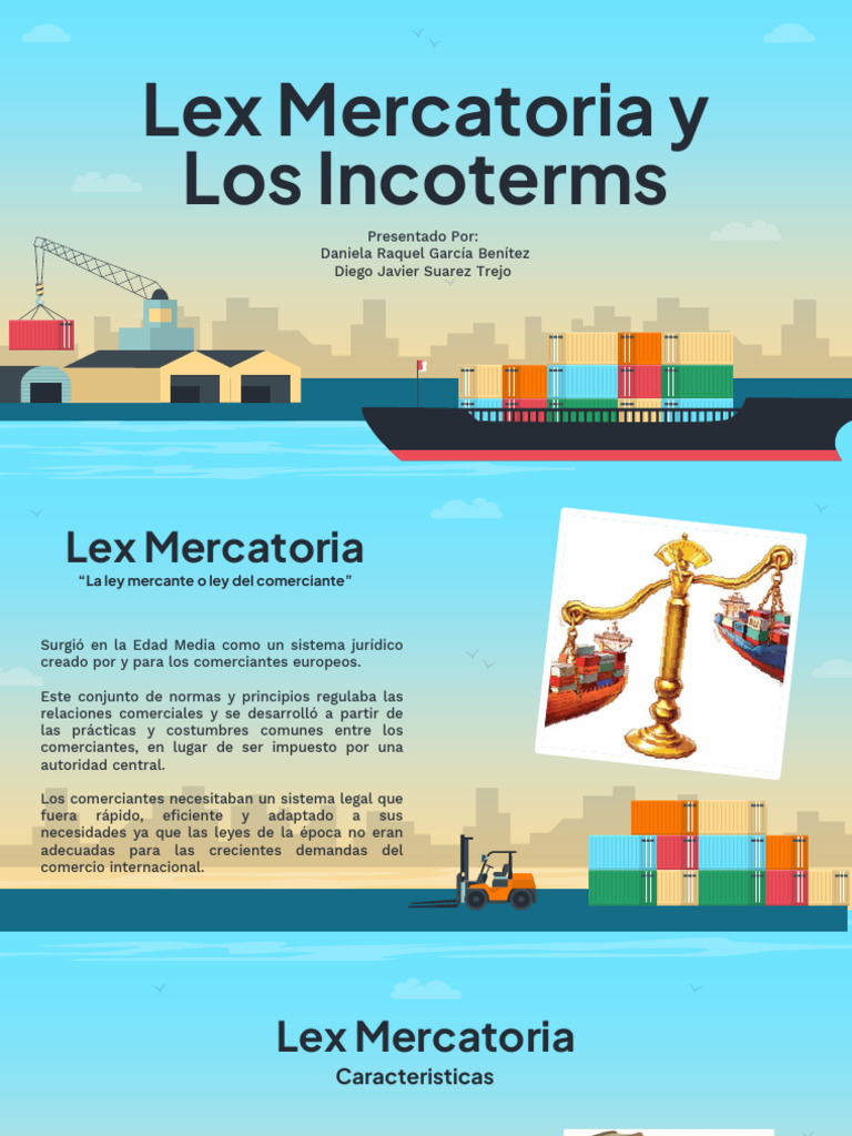 PRESENTACION Lex Mercatoria y Los Incoterms | PDF | Justicia | Crimen y violencia
