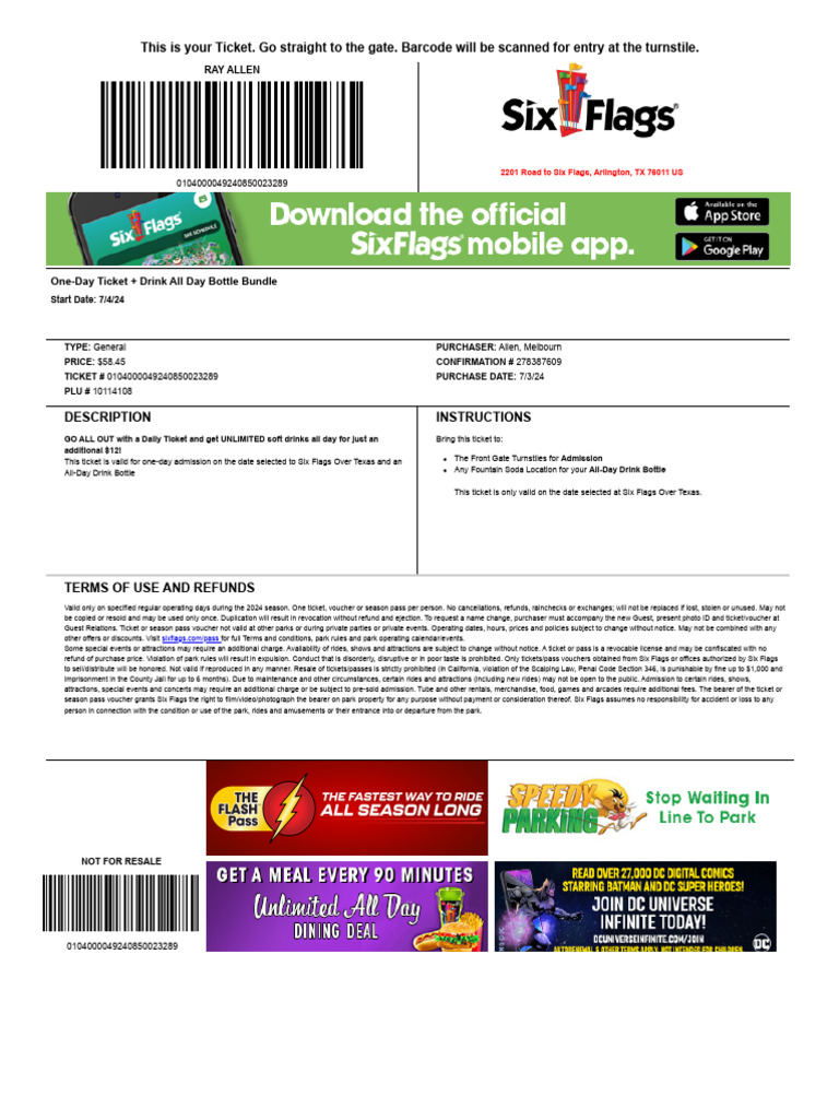 Six Flags | PDF
