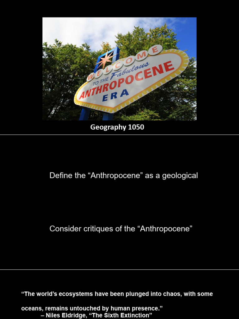 Class 2 - Intro To Anthropocene | PDF