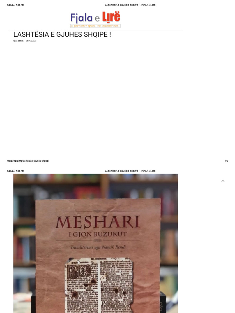 Lashtësia e Gjuhes Shqipe | PDF | Language Families | Language Arts ...