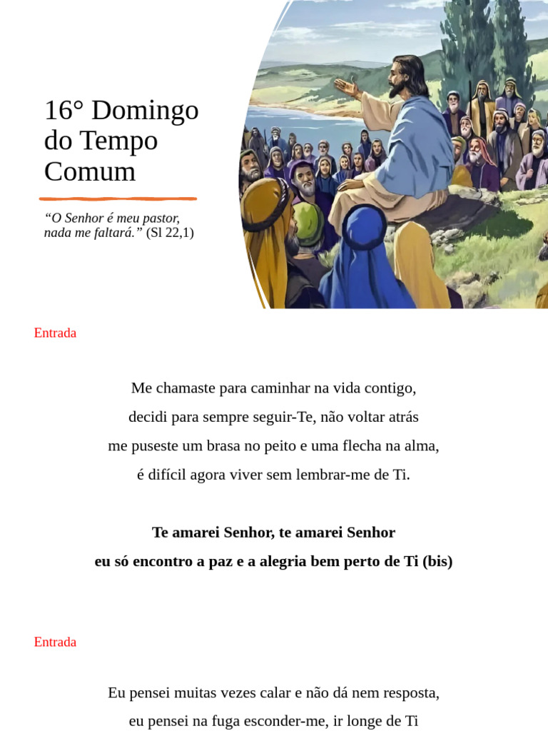 16° Domingo do Tempo Comum (missa) | PDF