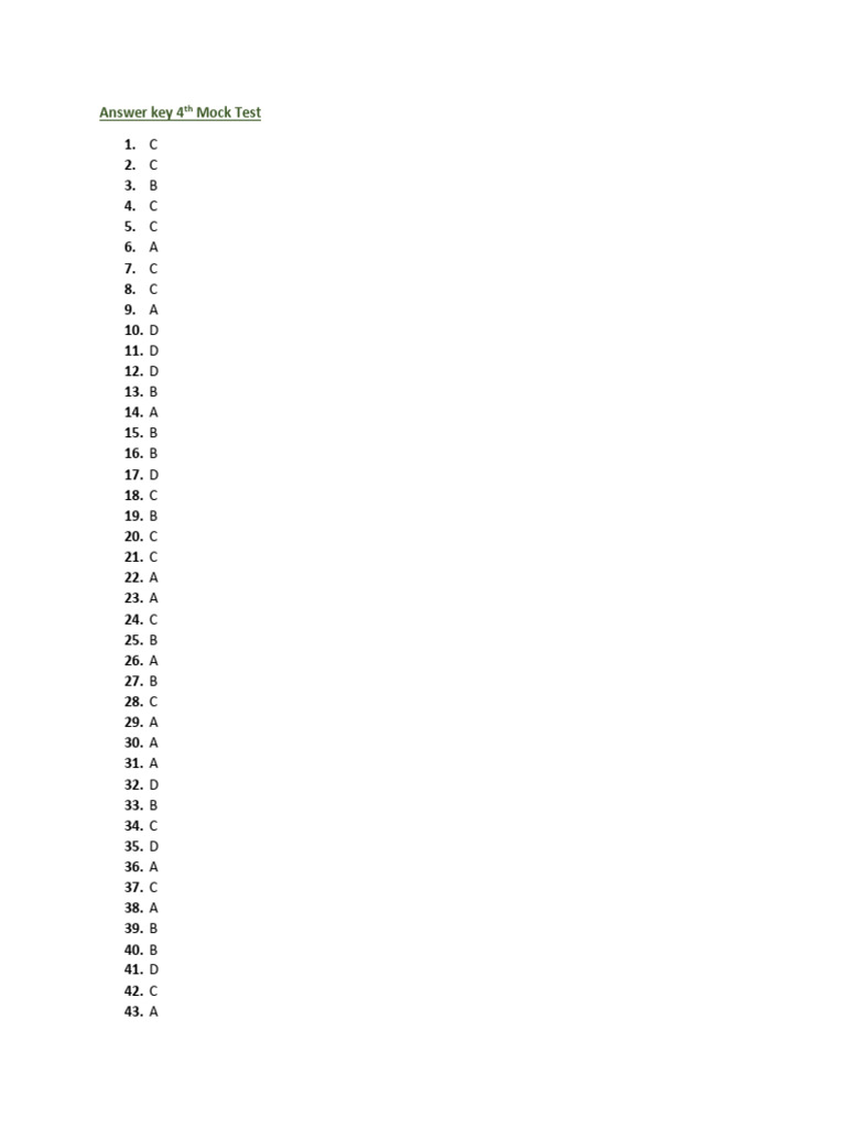 WBCS 4th Mock Test Answer Key | PDF