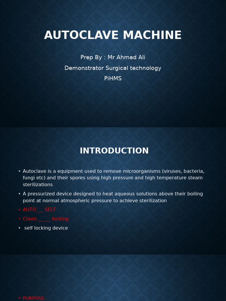 Autoclave Machine | PDF