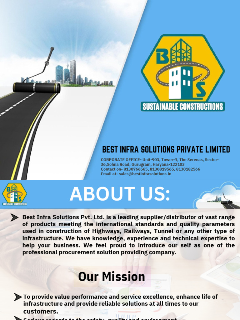 Best Infra Solutions: Infrastructure Products | PDF | Infrastructure | Textiles