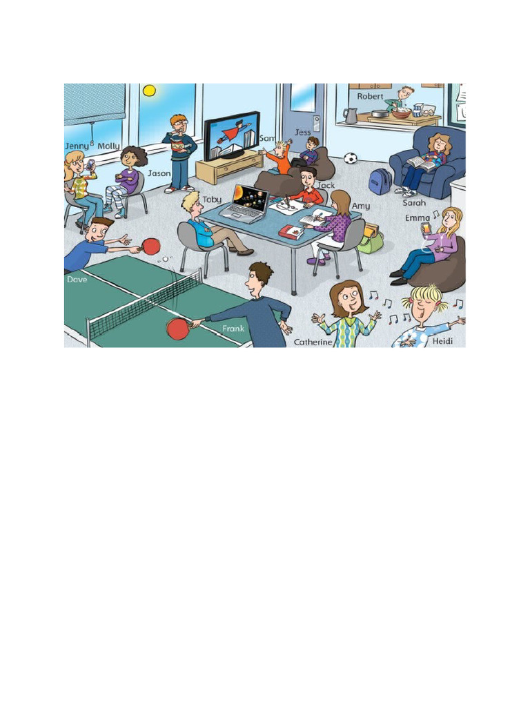 1 Present Cont Picture Prompts | PDF