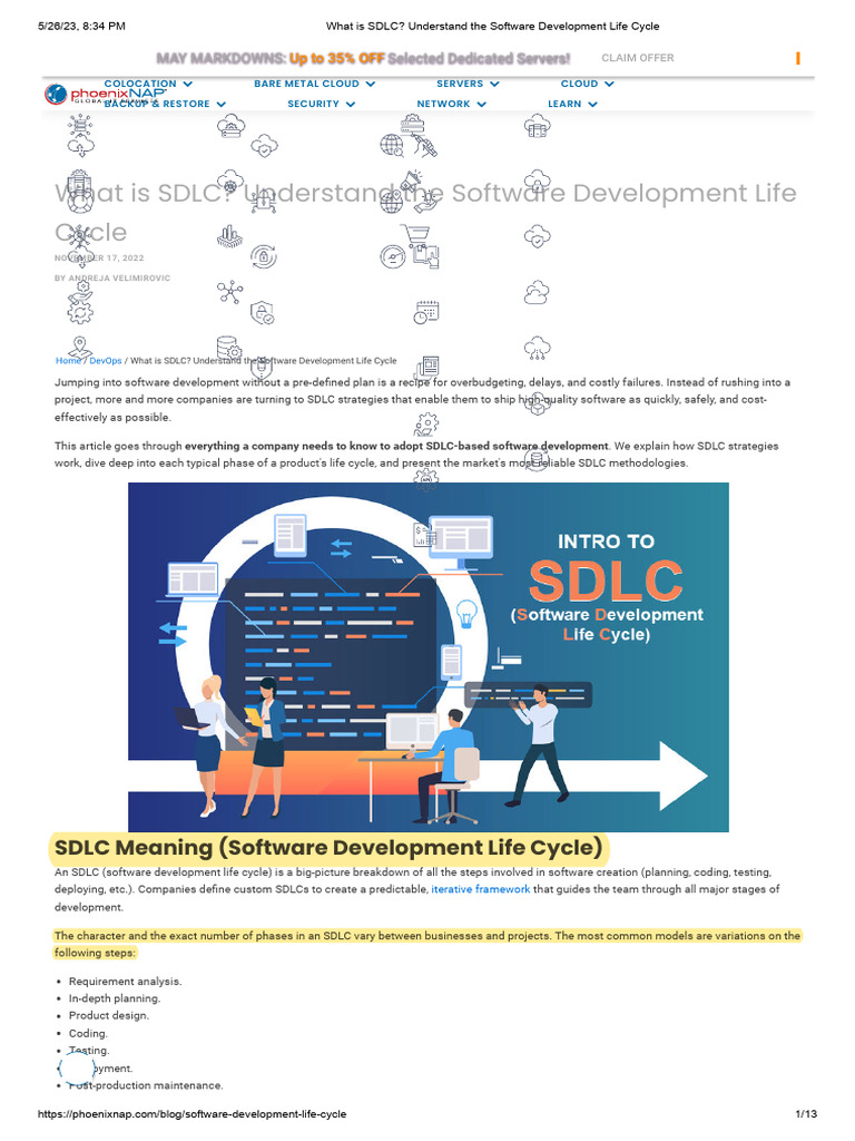What is SDLC_ Understand the Software Development Life Cycle | PDF