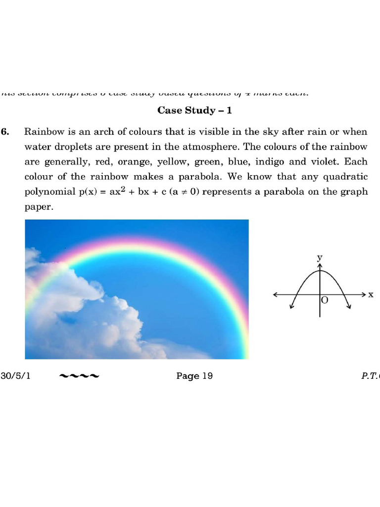 Case Study STD X - Polynomials | PDF