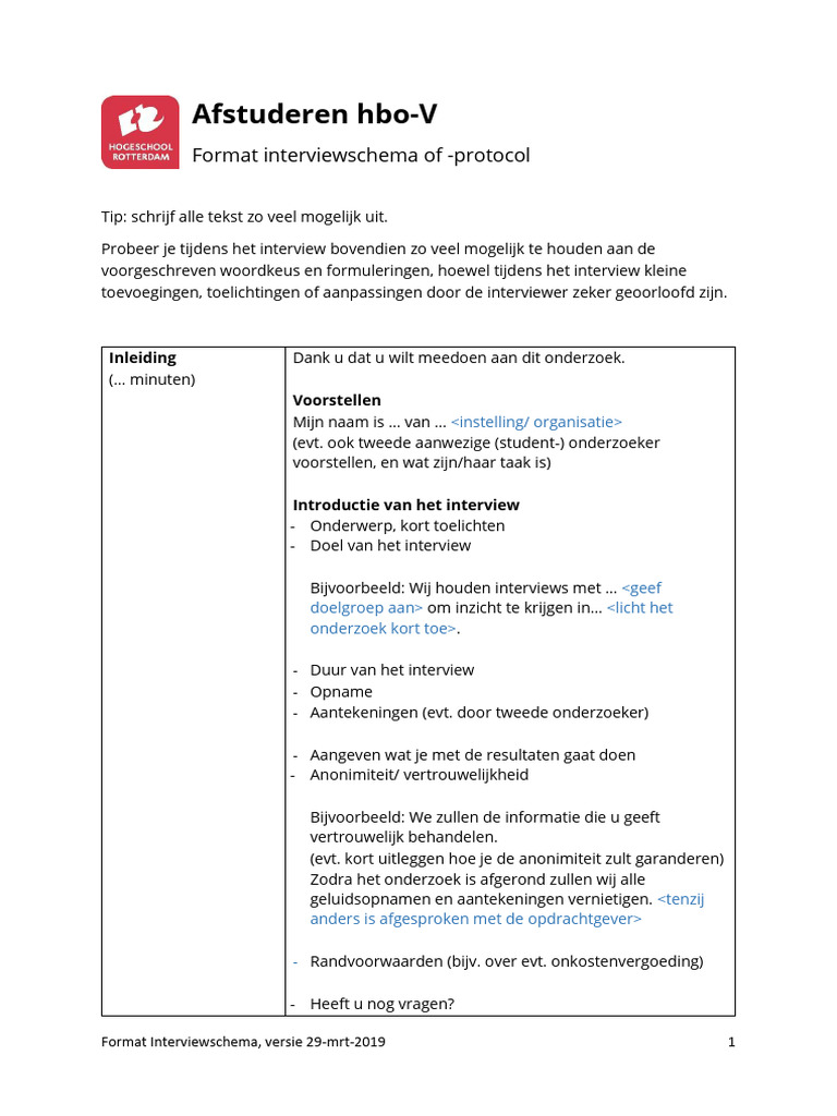 Format Interviewschema of - Protocol | PDF | Career & Growth