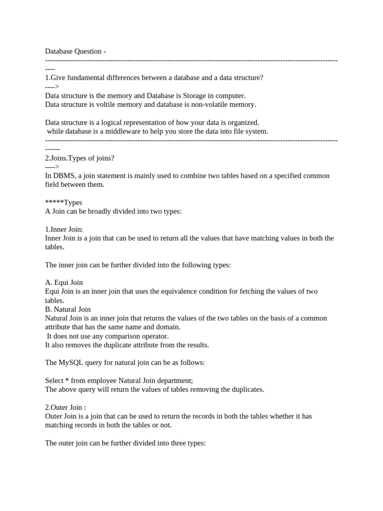 Database Questions Pdf
