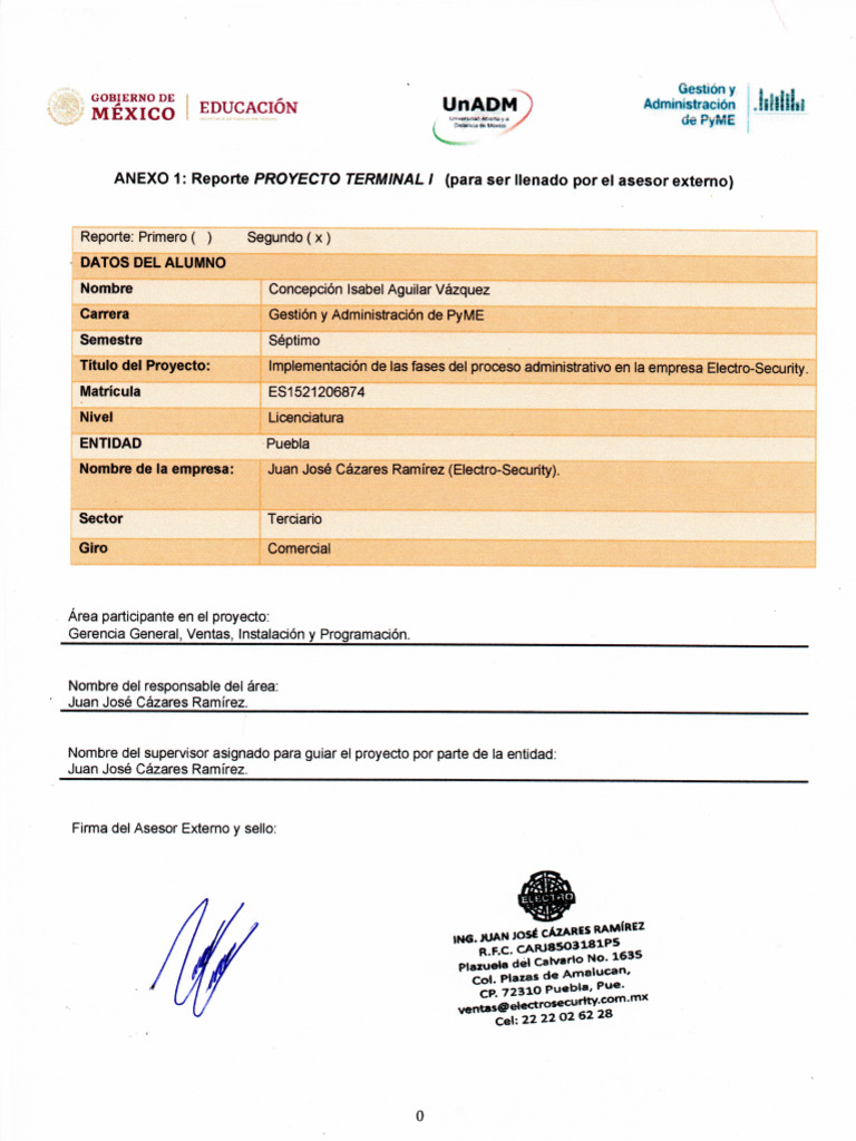 Segundo Reporte de Actividades | PDF