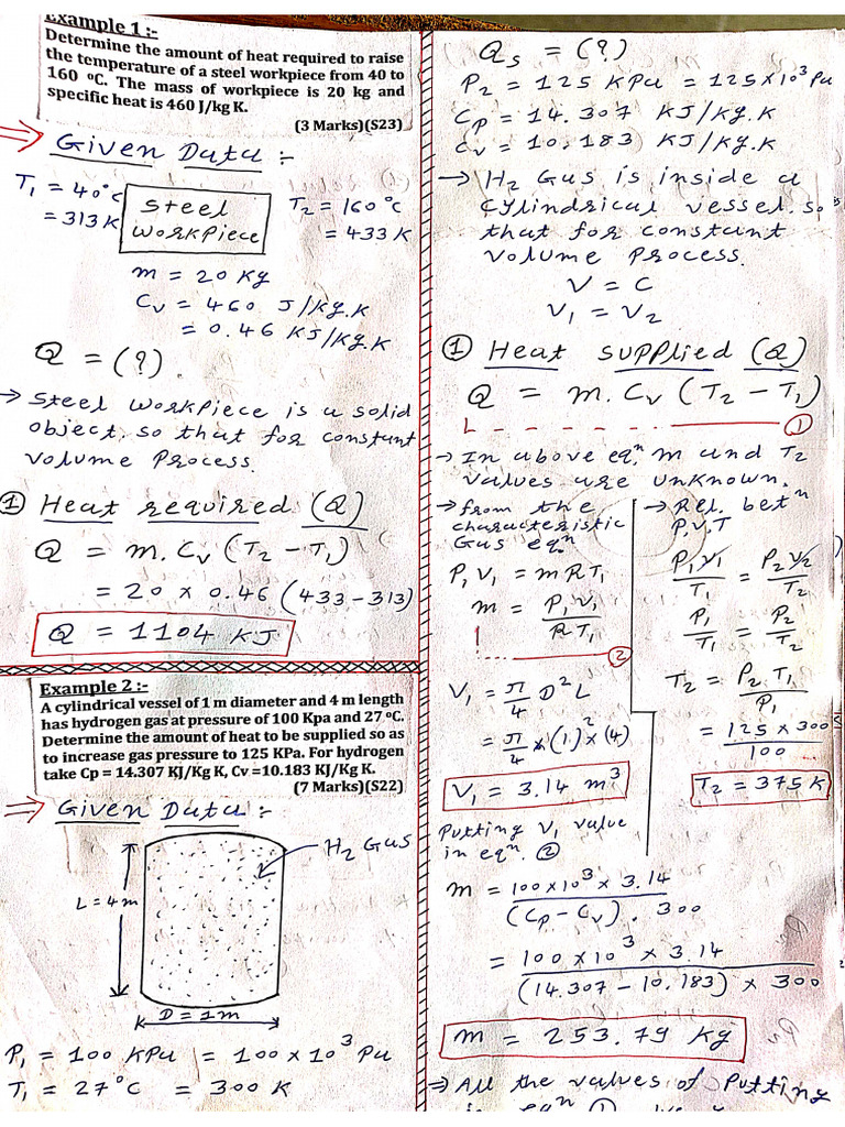 B.M.E. - I.M.P. Example (Property of Gases) | PDF