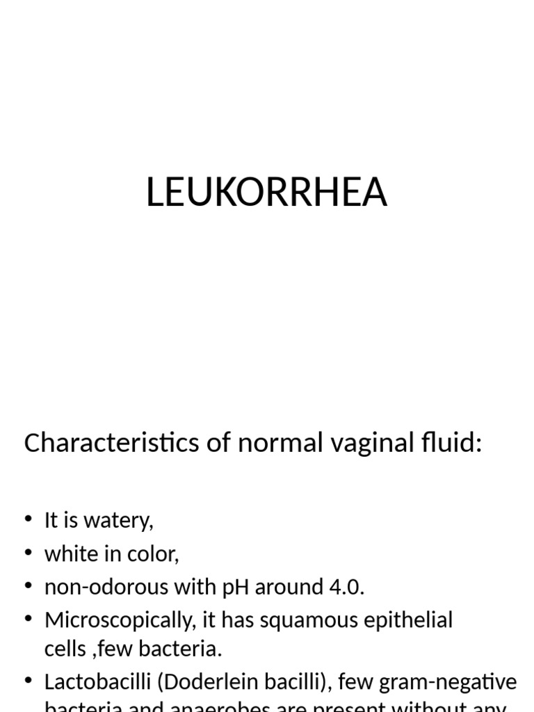 Leukorrhea J | PDF