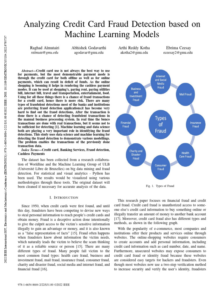 Analyzing Credit Card Fraud Detection Based On Machine Learning Models ...