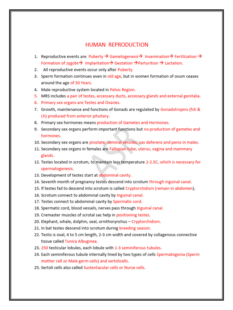 Human Reproductive System Overview | PDF | Ovary | Science & Mathematics