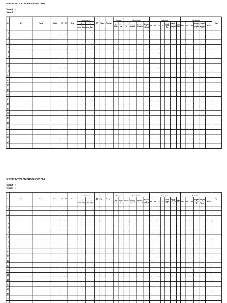 Master Form Ddfr | PDF