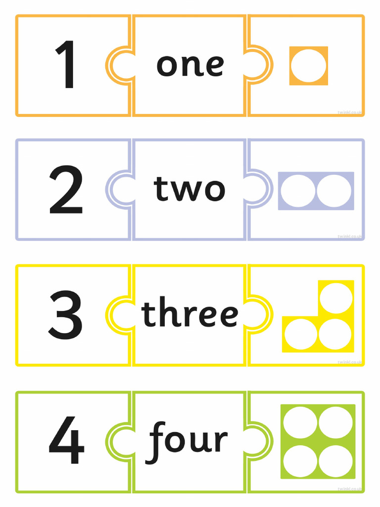 T N 4545 Number Jigsaws 1 20 | PDF