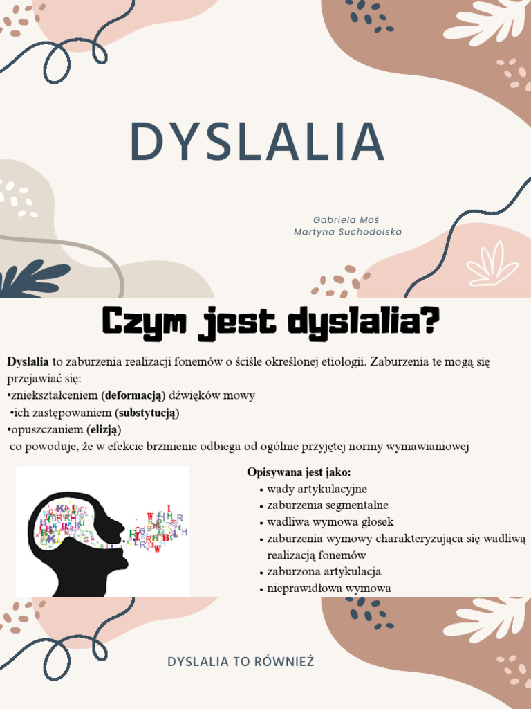 Dyslalia Prezentacja | PDF