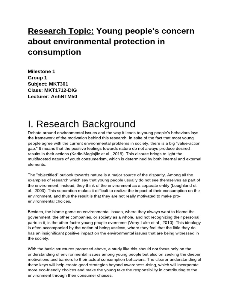 Group 1 - MKT301 - Milestone 1 | PDF