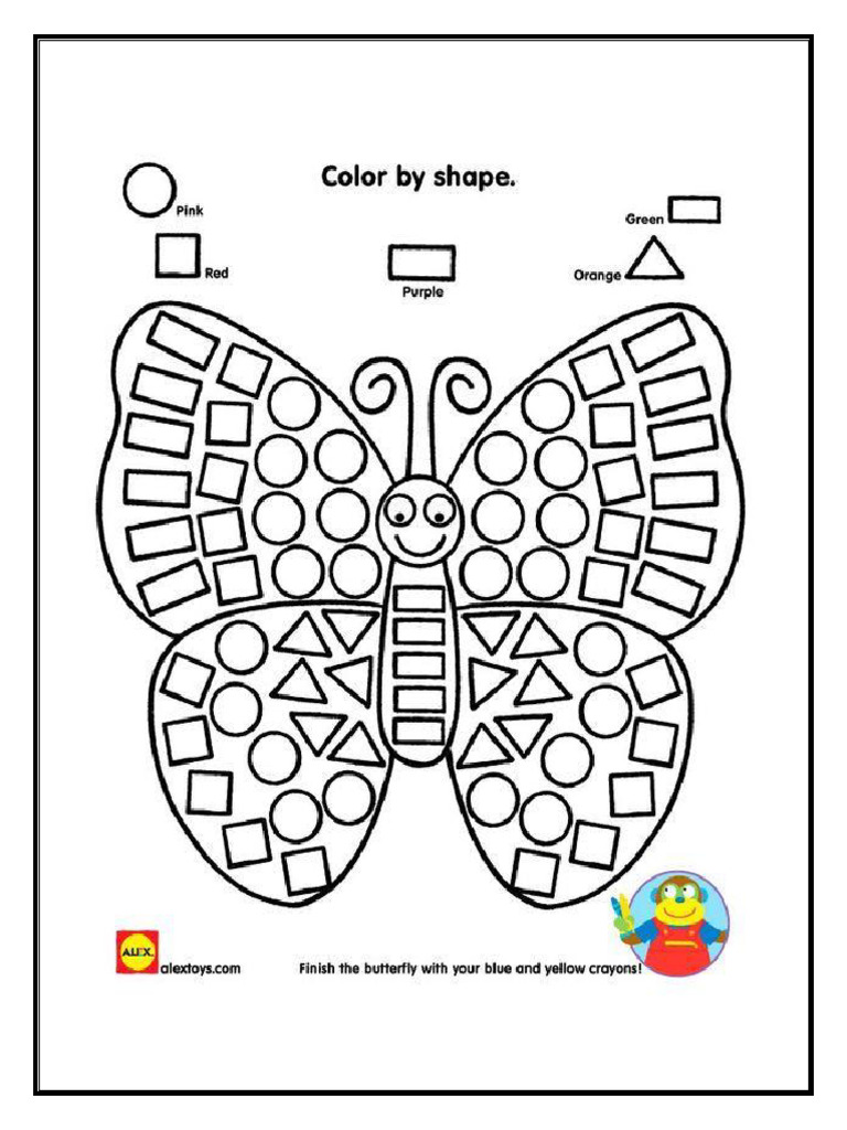 Butterfly Shapes - Worksheet | PDF
