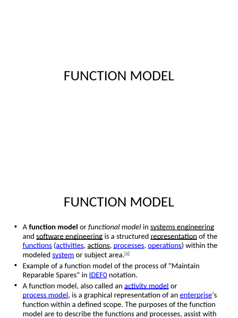Function Model | PDF
