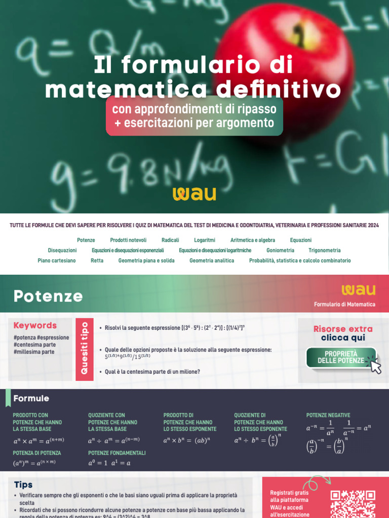 Formulario Di Matematica Definitivo Compressed | PDF