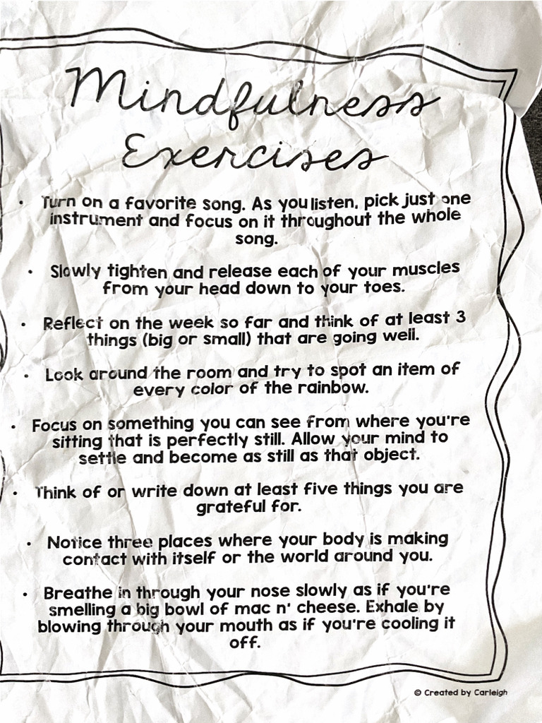 Mindfulness Excercises | PDF
