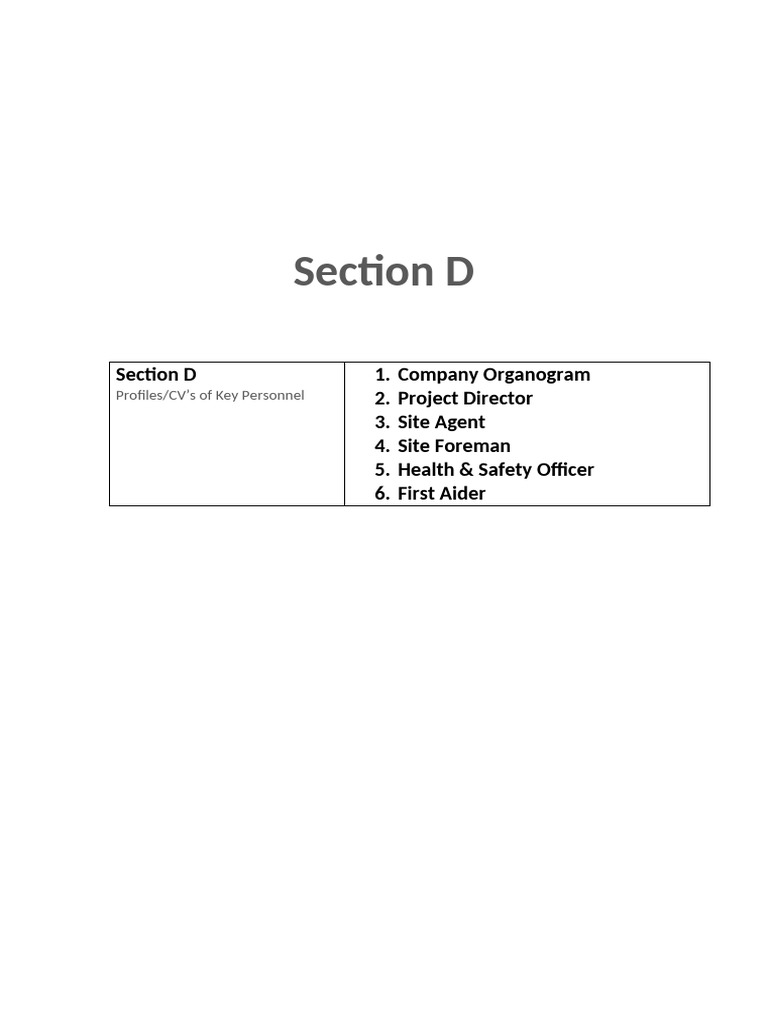 Returnable Documents Section D | PDF