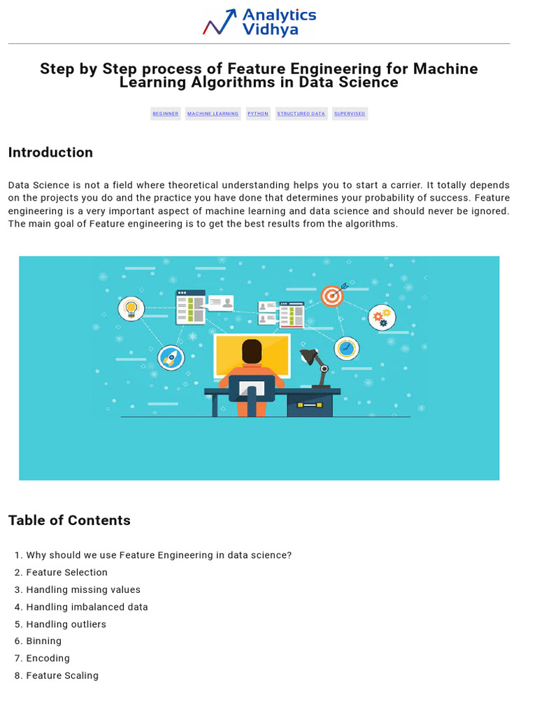 Step by Step Process of Feature Engineering For Machine Learning ...