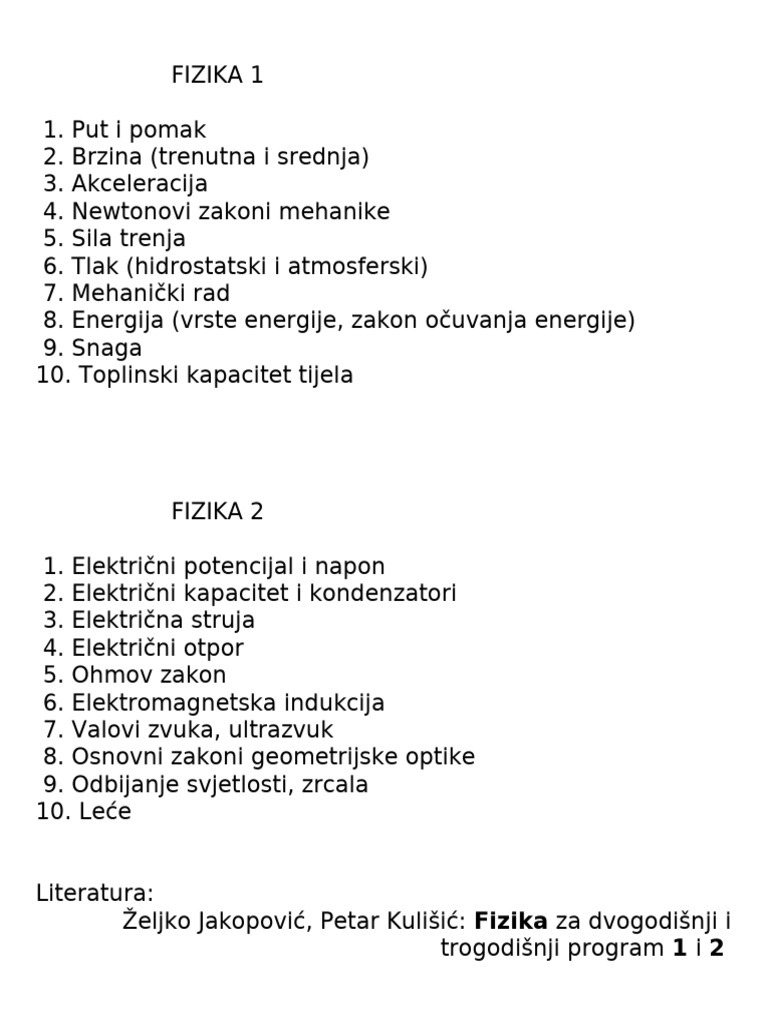Pitanja Za Ispit | PDF
