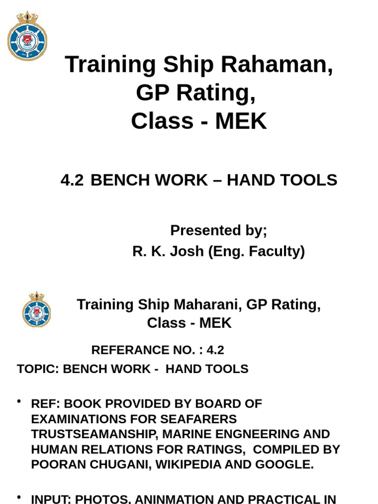 L-3 4.2 Bench Work - Hand Tools | PDF