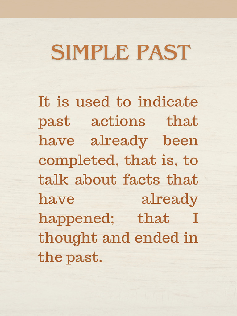 Simple Past - Eve | PDF