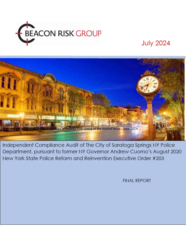 Saratoga Springs Police Audit 2024 | PDF | Restorative Justice ...