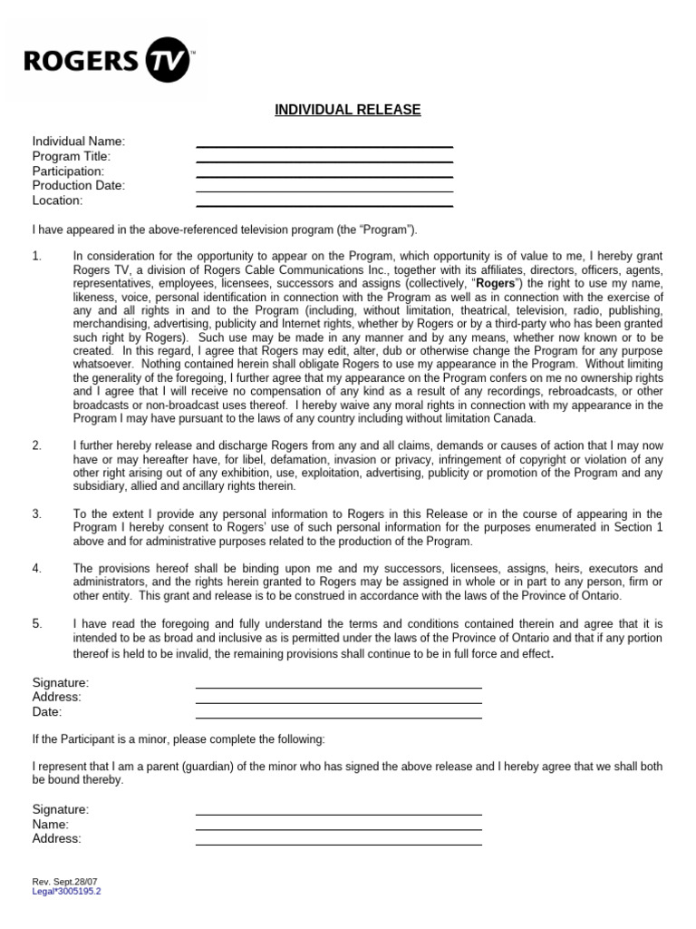 Release Form | PDF