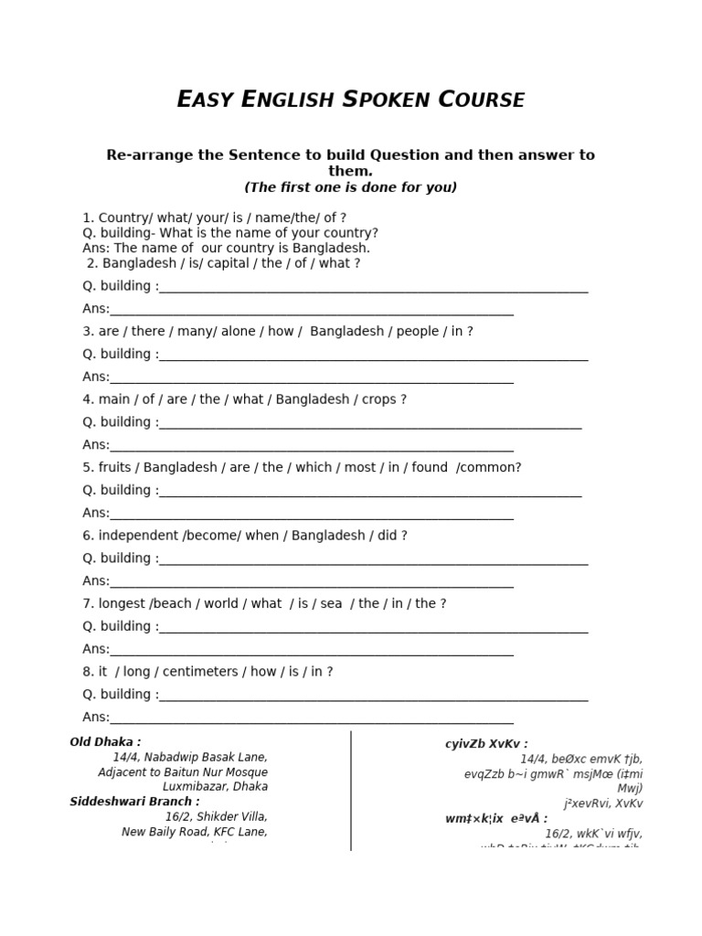 Question Building Draft | PDF