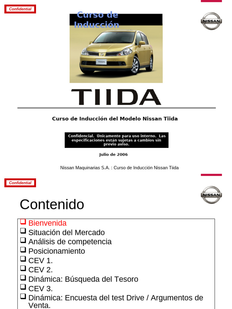 Inducción Tiida | PDF