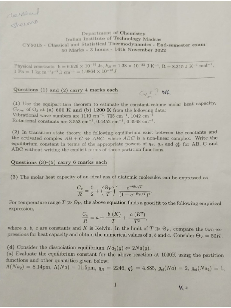 Classical and Statistical Thermodynamics | PDF