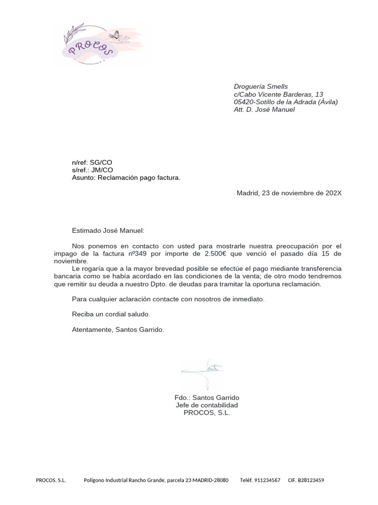 Tarea02 - Actividad3 - Carta Reclamacion | PDF