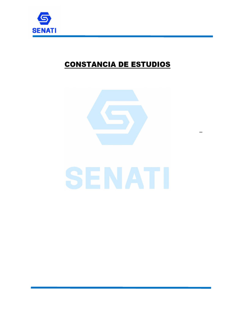 Constancia de Estudios Senati | PDF