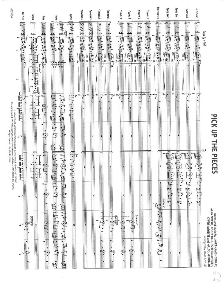 Pick Up The Pieces Mark Taylor Full Score | PDF