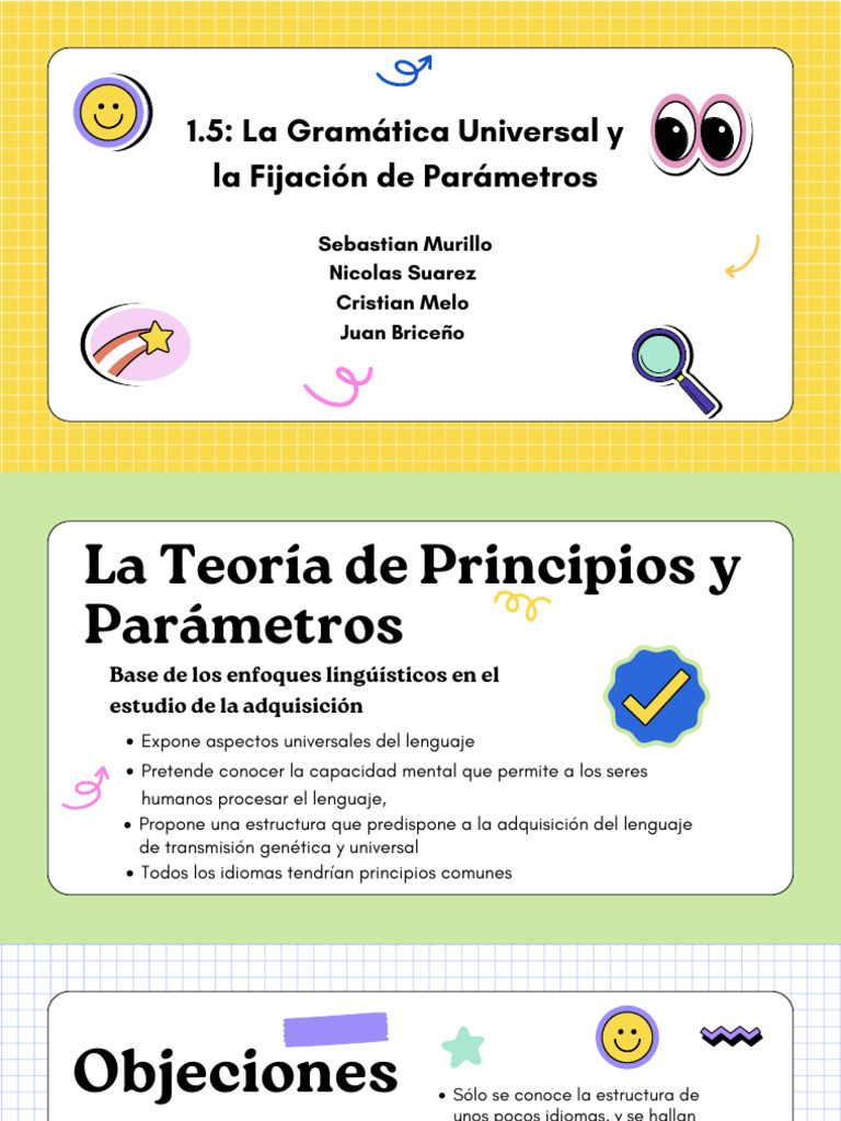 1.5 La Gramática Universal y La Fijación de Parámetros | PDF