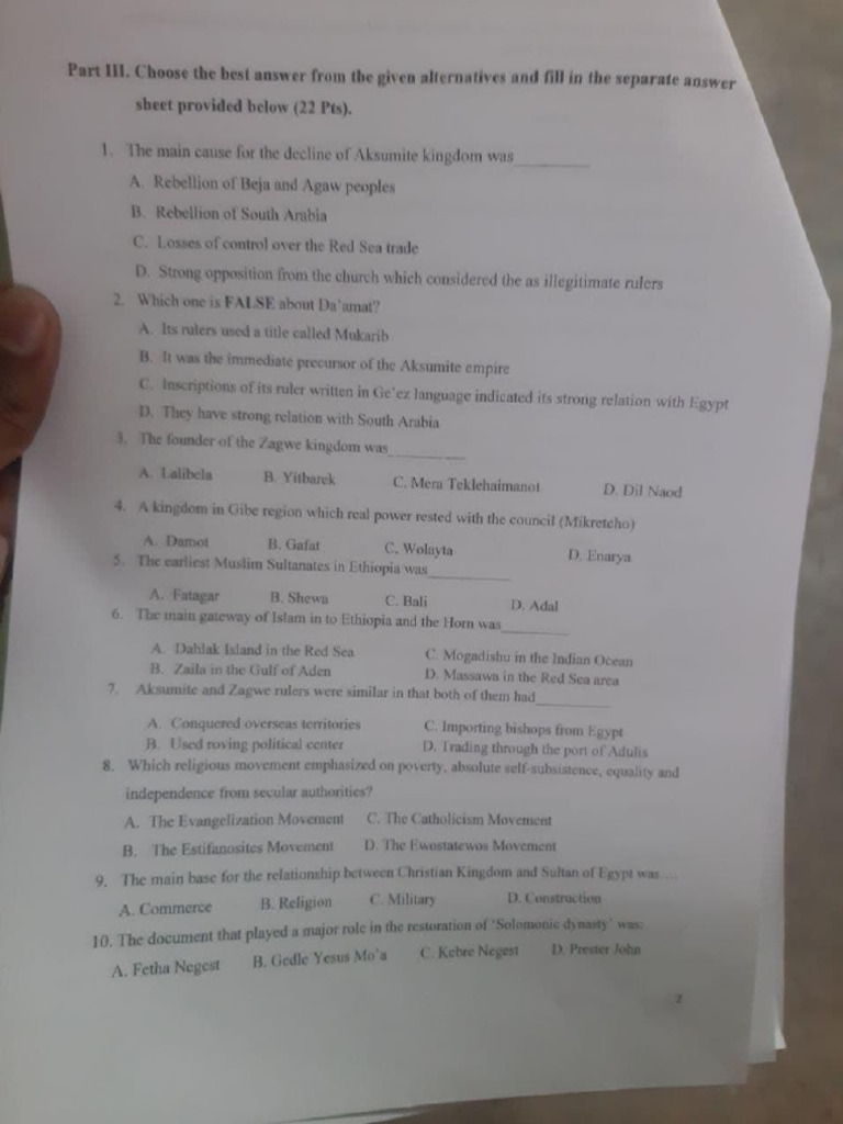 History final Exam _241003_222201 | PDF