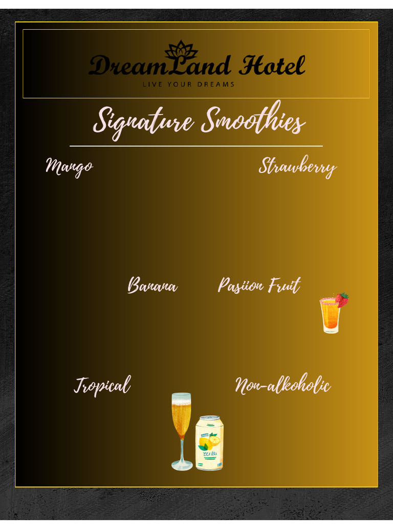 Black Modern Bar Menu | PDF