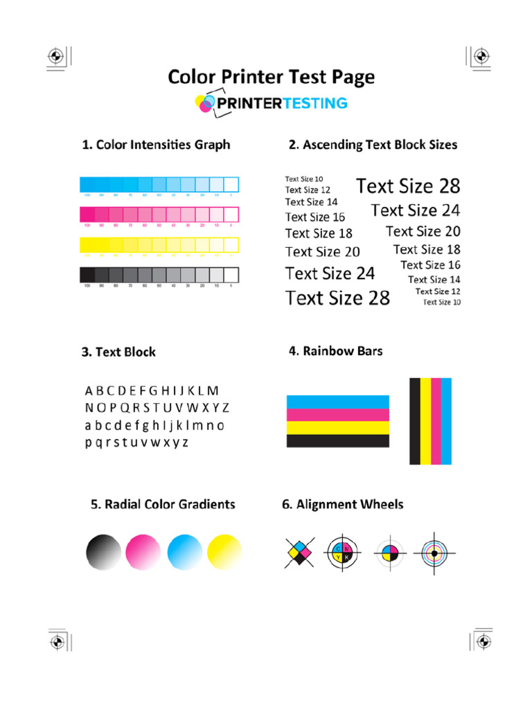 Color Test Print Page | PDF