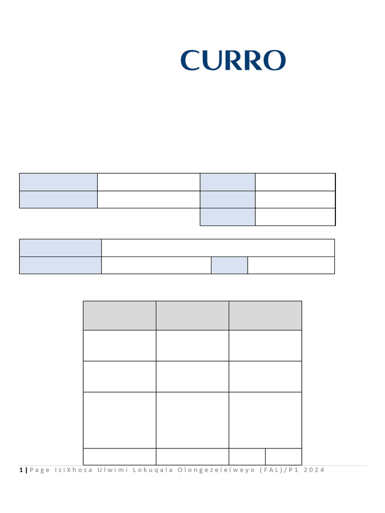 Iphepha 1 September GR 12 | PDF