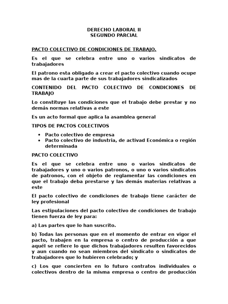 DERECHO LABORAL II | PDF