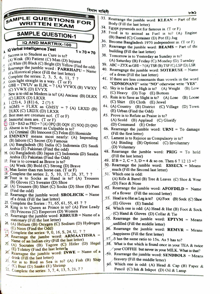 Sample Qs Bafa 1 | PDF
