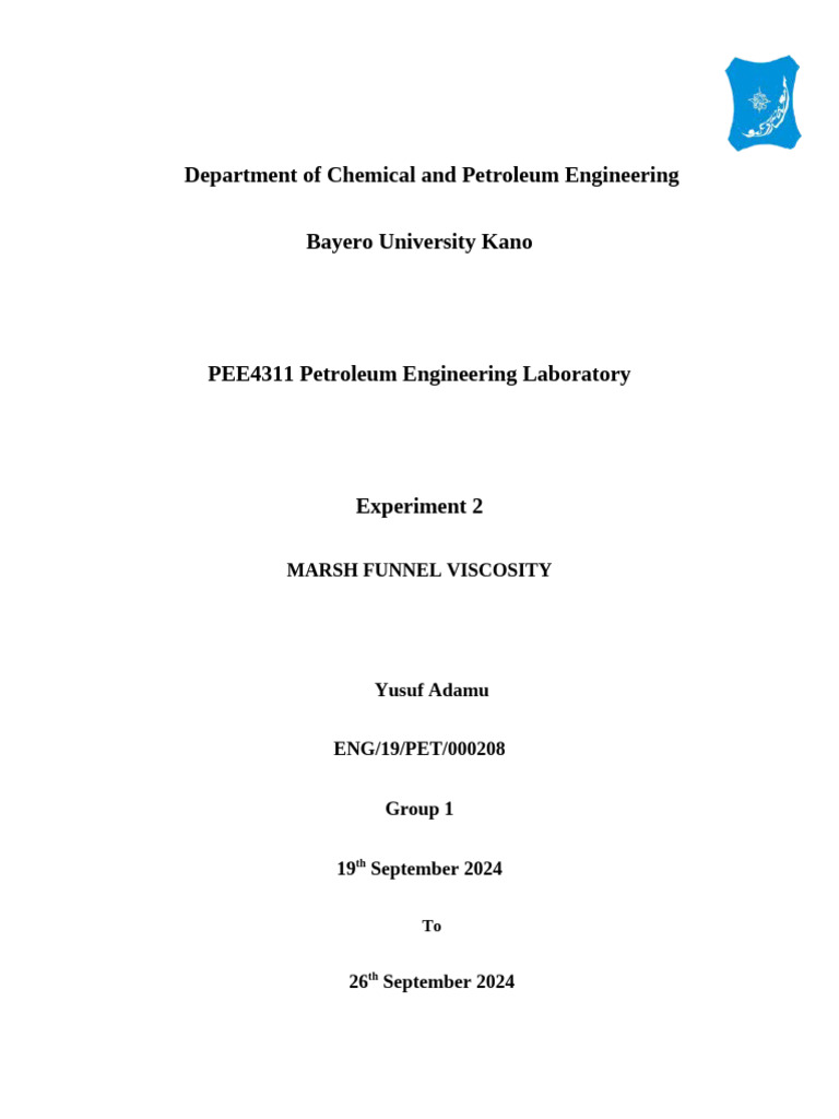 Viscosity Experiment 2 | PDF