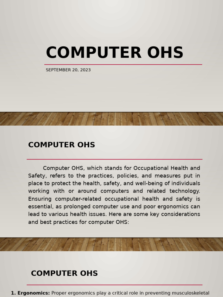 3 Computer OHS | PDF